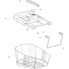 Makita ELM3711 - 370mm Lawn Mower - Grass Catcher Diagram | GHS