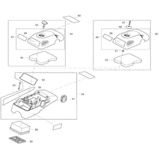 Makita EK7301 - Power Cutter - Filter Assembly Diagram | GHS