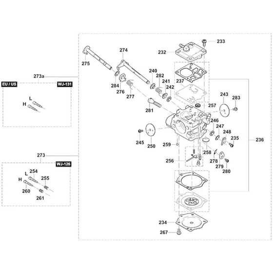 Makita EK8100 - Power Cutter - Carburettor Diagram | GHS