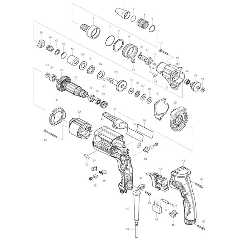 Makita FS2700 - Screw Driver - Power Tool Diagram | GHS