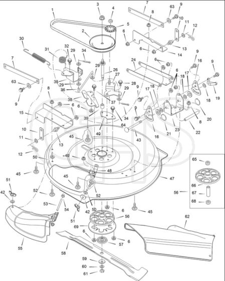 Hayter Heritage M10-30H - 134E (290000001 - 290999999) - Mower Housing ...