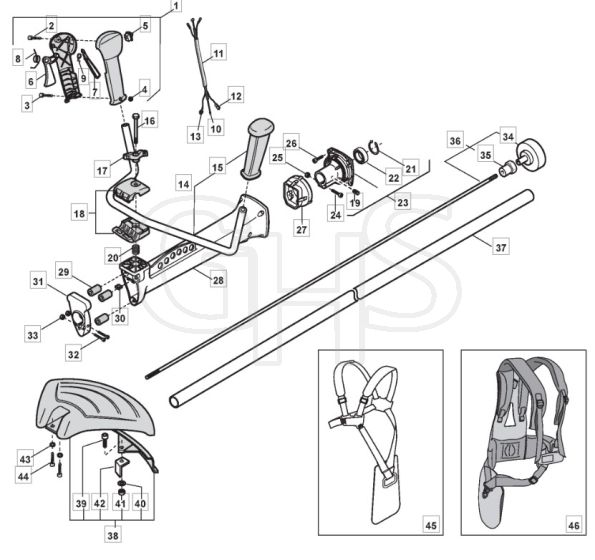 MB 50 D - 2007 - 285621003/MO7 - Mountfield Brushcutter Handle Diagram ...