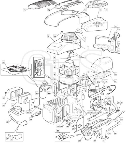 M63 PD ES - 2008 - 292552543/UM8 - Mountfield Rotary Mower SV200 Engine ...