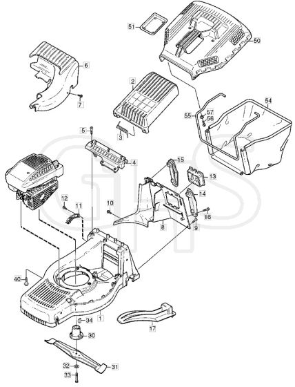 M4 SP COMBI - 2002 - 12-5603-79 - Mountfield Rotary Mower Main Assembly ...