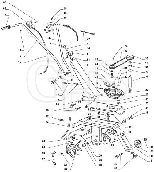 MANOR 360 G - 2008-2010 - 213600043/MO8 - Mountfield Tiller Main Assy ...