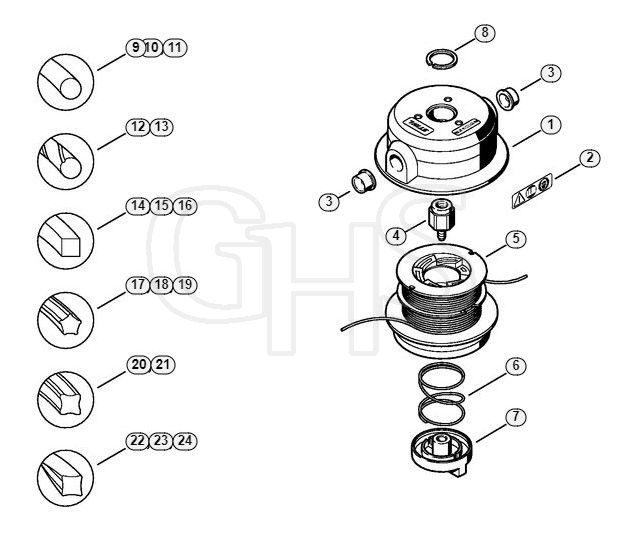 Genuine Stihl TrimCut 40-2 / A - TrimCut 40-2 head | GHS