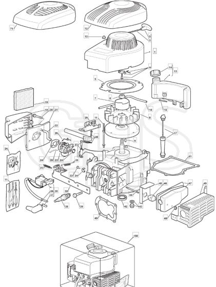 SV40 - 2007-2008 - 118550157/0_060002 - Mountfield Engine Main Assembly ...