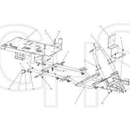 APACHE 92 EVO - 2019 - Oleo-Mac Ride On Mower Frame Diagram | GHS