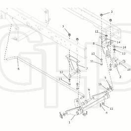 Countax C60 - From A0328984 06-04-2016 - 17 Deck Lift Front Cradle | GHS