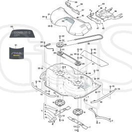 COMBI 95 Q - 2022-2025 - 2D5809521/ST2 - Stiga Front Mower Cutting Deck ...