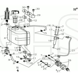 K7000 HD - Bertolini Engine Complete tank Diagram | GHS