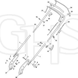 LINER 18SE - 2012-2014 - 299489527/AT2 - Atco Rotary Mower Handle ...