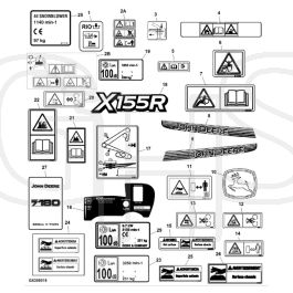 John Deere X155R - PC10452 - Labels - ST247301 | GHS