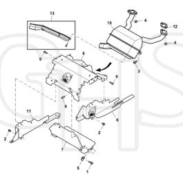 John Deere X350 - PC12707 - Muffler - ST842230 | GHS
