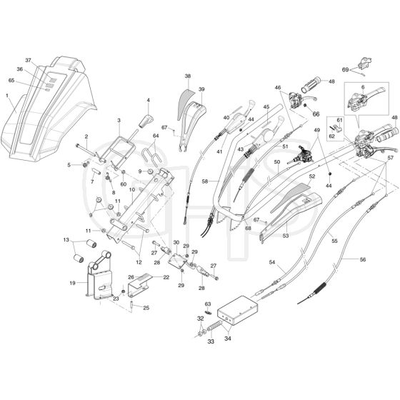 150 MS - Bertolini Sickle Bar Mower Handlebar rod and handle bars ...