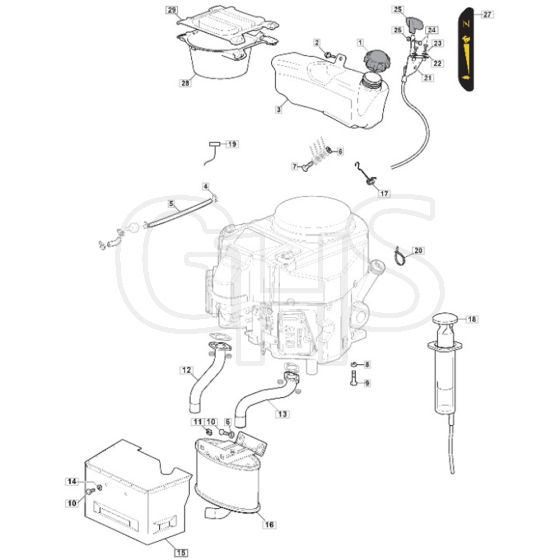 1638H Twin - 2020 - 2T2610683/M20 - Mountfield Ride On Mower Engine ...