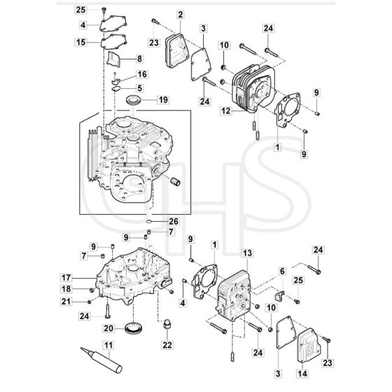 1638H Twin - 2020 - 2T2610683/M20 - Mountfield Ride On Mower Engine ...