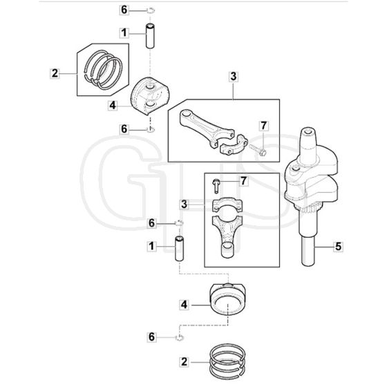 1638H Twin - 2020 - 2T2610683/M20 - Mountfield Ride On Mower Piston ...