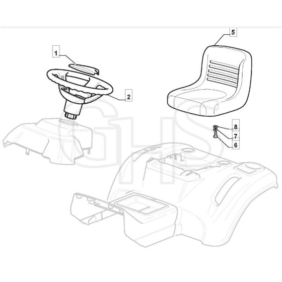 1638H Twin - 2020 - 2T2610683/M20 - Mountfield Ride On Mower Seat ...