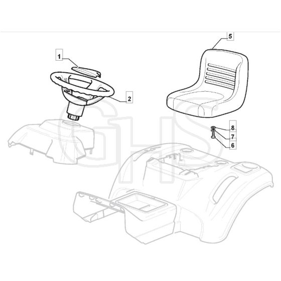 1638H Twin - 2021 - 2T2630483/M21 - Mountfield Ride On Mower Seat ...