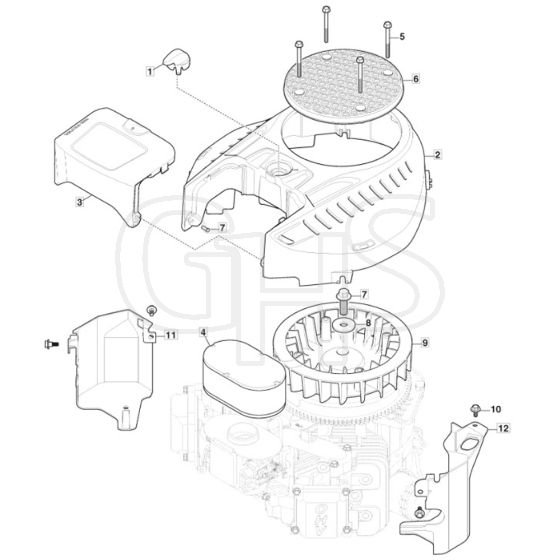 1638H Twin - 2022-2023 - 2T2630483/M22 - Mountfield Ride On Mower Fan ...