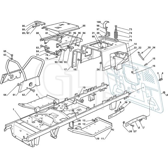 2040H - 2007 - 299941983/MO7 - Mountfield Ride On Mower Frame Diagram | GHS