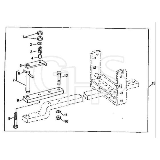 John Deere 2520 - PC1145 - Drawbar Clevis - ST255 | GHS