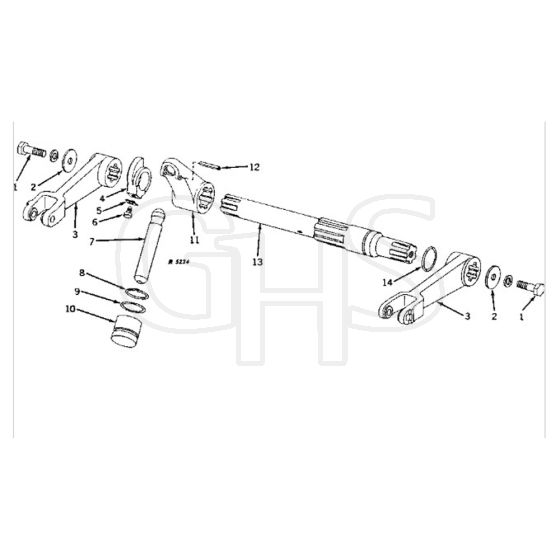 John Deere 2520 - PC1145 - Rockshaft - ST307 | GHS