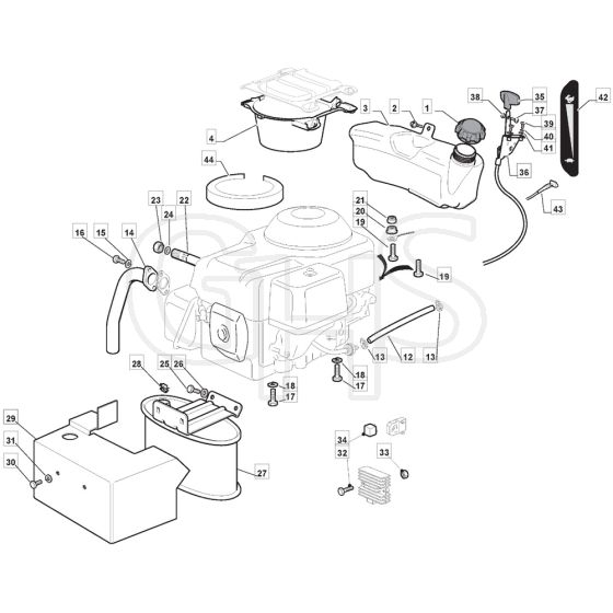 3000SH - 2012-2015 - 2T2000383/M12 - Mountfield Ride On Mower Honda ...
