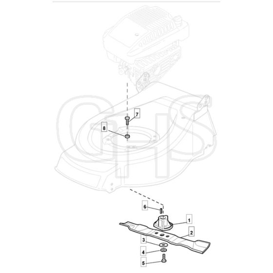 460R HP - 2010 - 294486023/M10 - Mountfield Rotary Mower Blade Diagram ...