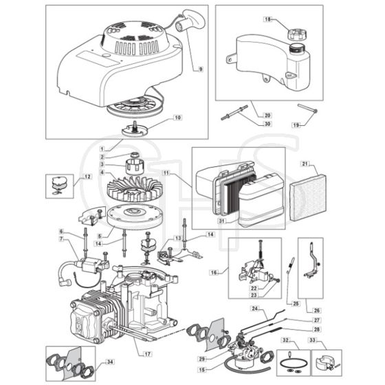 461 HP - 2009 - 294484043/UM9 - Mountfield Rotary Mower Engine Diagram ...