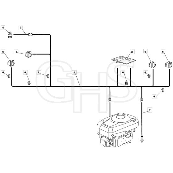 725M - 2003 - 13-2658-13 - Mountfield Ride On Mower Electrics Diagram | GHS