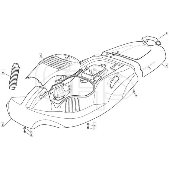 725M - 2007 - 299971583/MO7 - Mountfield Ride On Mower Body Diagram | GHS