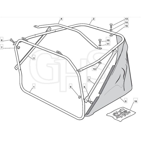 725M - 2007 - 299971583/MO7 - Mountfield Ride On Mower Grasscatcher ...