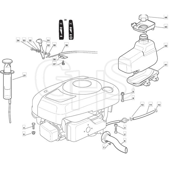 725M - 2003-2006 - 299971633/MOU - Mountfield Ride On Mower B&S Engine ...