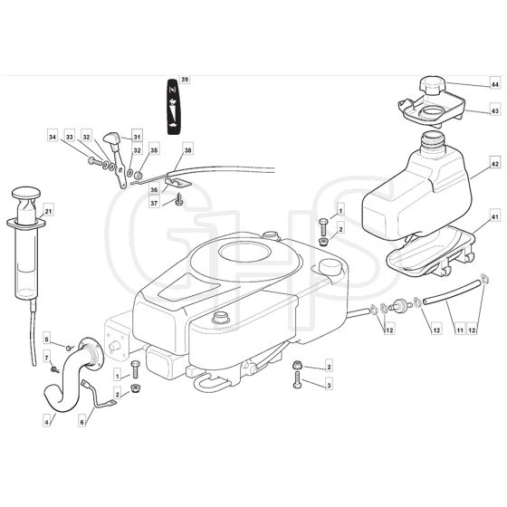 725V - 2010 - 2T0030283/M10 - Mountfield Ride On Mower B&S Engine ...