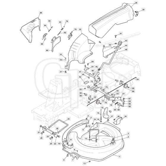 827M - 2023 - 2T0090283/M23 - Mountfield Ride On Mower 66cm Deck ...