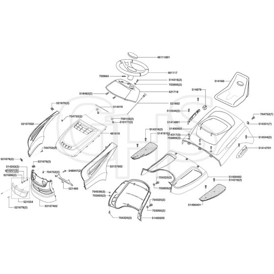 AL-KO T16-102 HDH - 118755 - Body Work And Seat | GHS