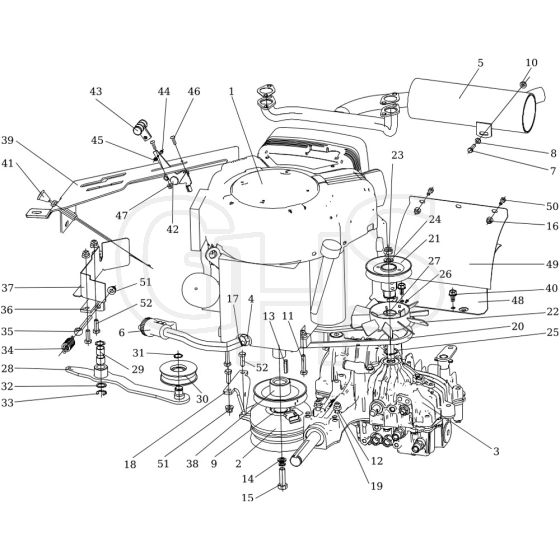 APACHE 92 EVO - 2015 - Oleo-Mac Ride On Mower Engine Diagram | GHS