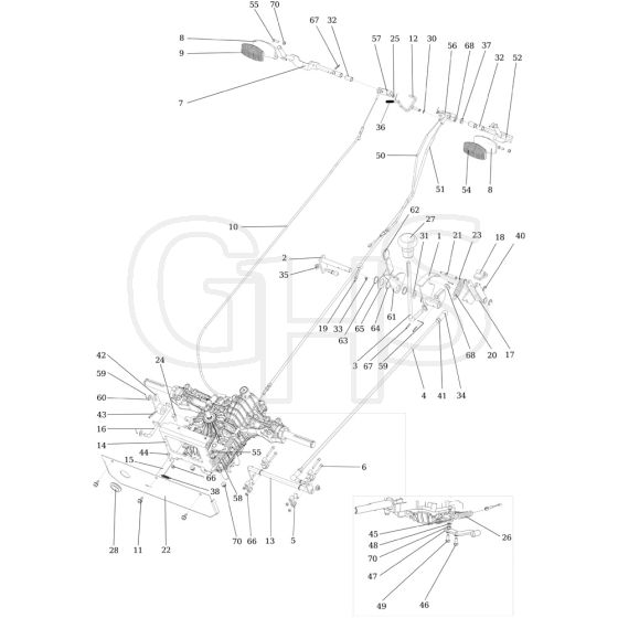 APACHE 92 EVO - 2019 - Oleo-Mac Ride On Mower Transmission Diagram | GHS
