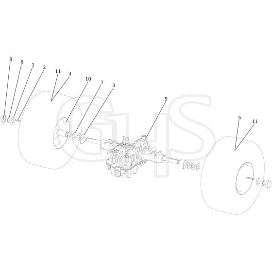 APACHE 92 EVO (23VANGUARD) - 2024 - Oleo-Mac Ride On Mower Rear axle ...