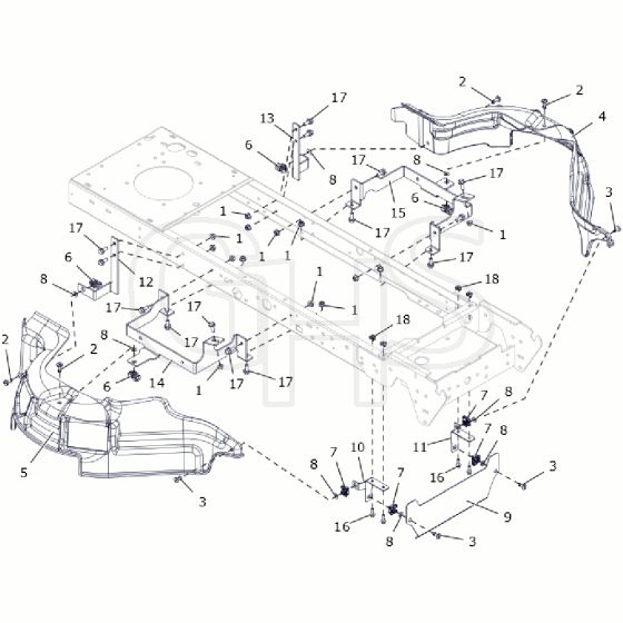 Countax C60 - From A0328984 06-04-2016 - 25 Guarding Assy | GHS