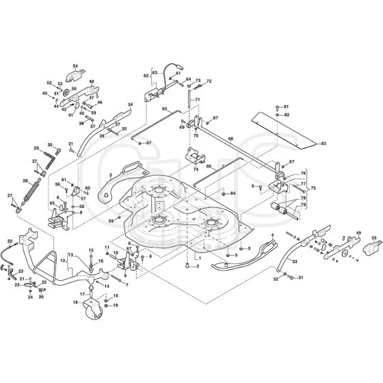 COMBI 100 Q PLUS - 2022-2025 - 2D6210021/ST2 - Stiga Front Mower Deck ...