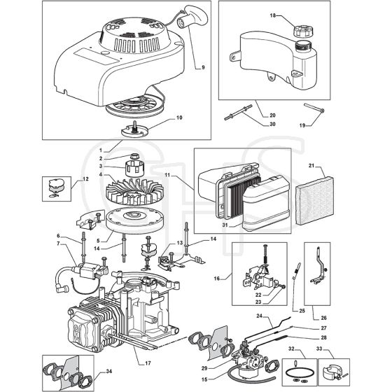 COMBI 46 S - 2009-2010 - 299274644/ST9 - Stiga Rotary Mower Engine ST ...