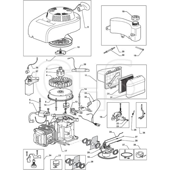 COMBI 53 SEQ BW - 2010-2011 - 299536544/S10 - Stiga Rotary Mower Engine ...