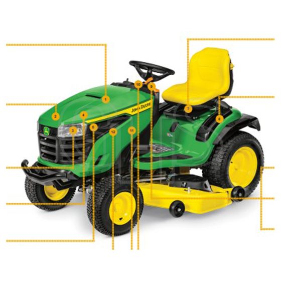 John Deere D100 Tractor - Quick Reference Guide | GHS