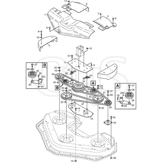 DOD RM135H - 2010 - 13-7823-22 - Stiga Front Mower Deck Transmission ...