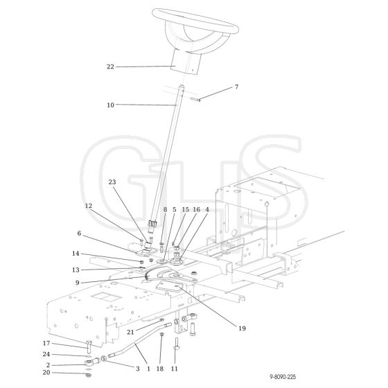 ED 92/16 KH (K1600AVD) - 2019 - Efco Ride On Mower Steering Diagram | GHS