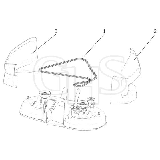 ED 92/16 KH (K1600AVD) - 2021 - Efco Ride On Mower Mowing deck 02 ...