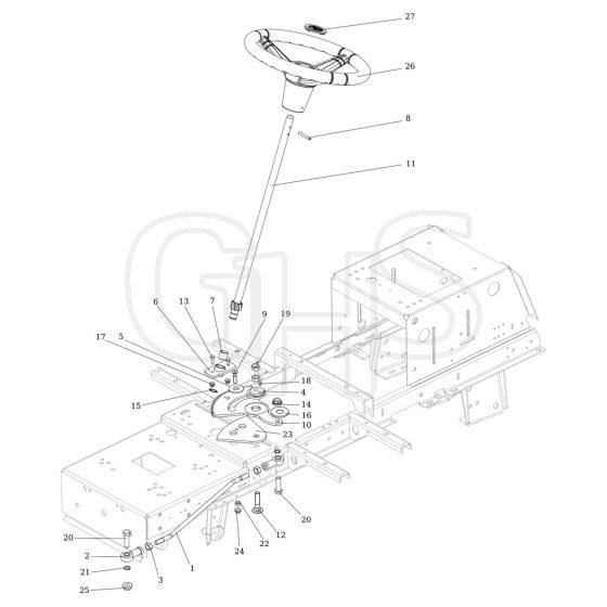 EF 106/24 KH 4X4 (K2400AVD V-twin) - 2017 - Efco Ride On Mower Steering ...